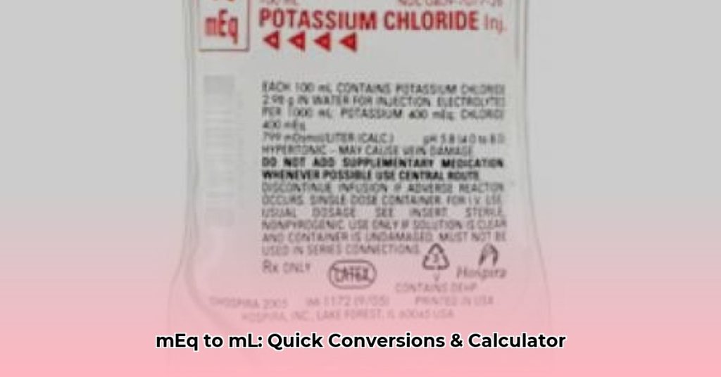 mEq to mL Conversion: Formula, Calculator & Examples - The Green Grid