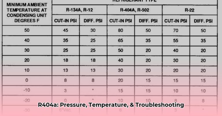 R404a Pressure-Temperature Chart (PSI, kPa, °F, °C) & Troubleshooting ...
