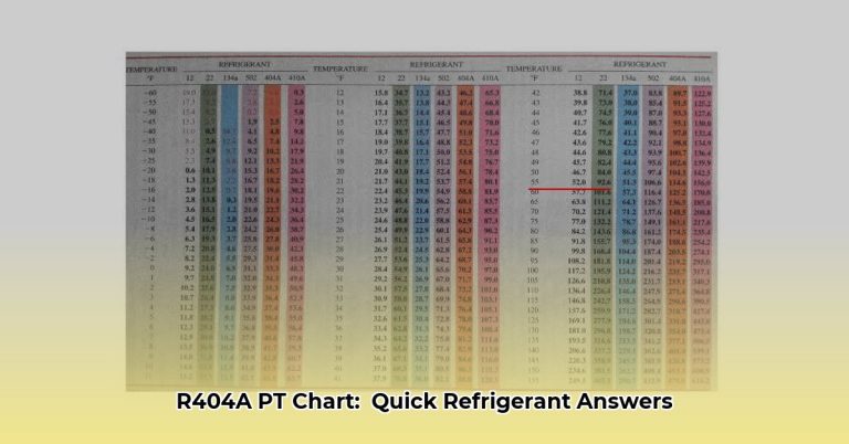 R404A PT Chart (Pressure-Temperature Chart): A Comprehensive Guide ...